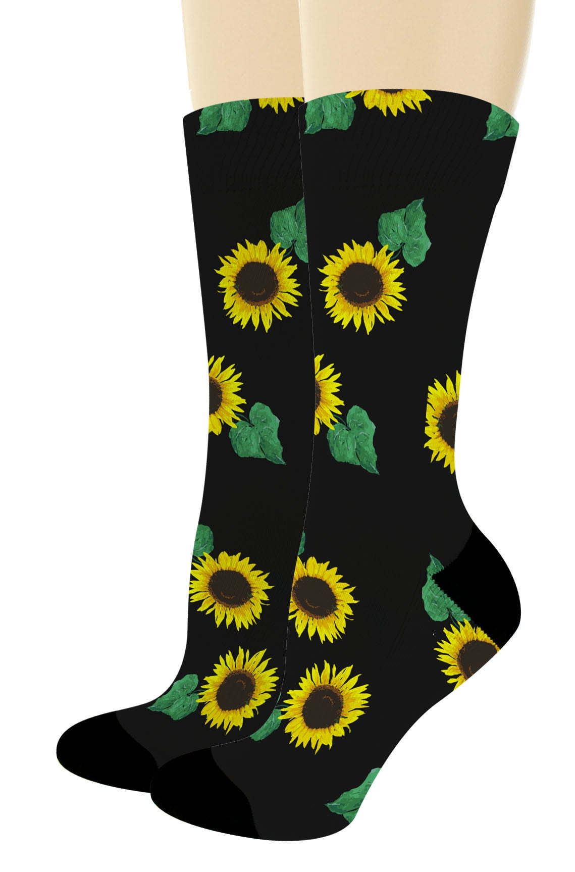 ThisWear Sunflower Gifts Sunflower Print Socks Summer or Fall Flowers ...