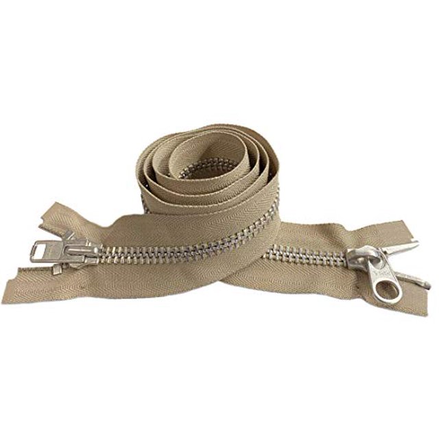 YKK #10 Extra Heavy Duty Aluminum Beige Parka"2-Way" Dual Separating Jacket Zipper - Color ...