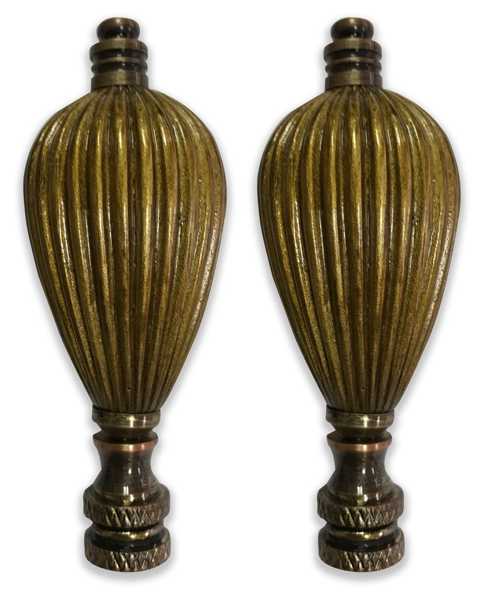 Royal Designs, Inc. Vase Shaped Lamp Finial for Lamp Shade, F-5032AB-2 ...
