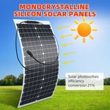 Solar Panel,DFITO 35W 18V Flexible Monocrystalline Bendable Solar ...