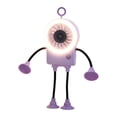 Cute Robot Handheld Fan with LED Ring Light,USB Rechargeable Fan with ...