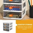 3 Drawer Plastic Storage Boxes, Small Drawer Organizer Stackable ...