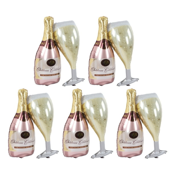 Alcohol Balloons, Champagne Balloon Aluminum Foil DIY Display Rose Gold ...