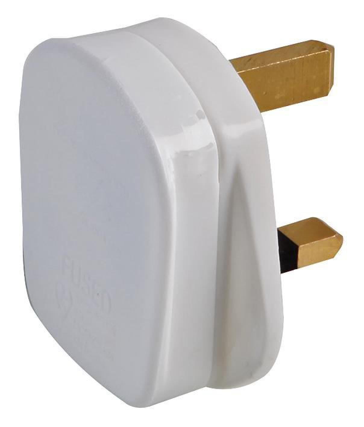PRO ELEC - 13A Plug with Quickfit Cord Grip, White - Walmart.com