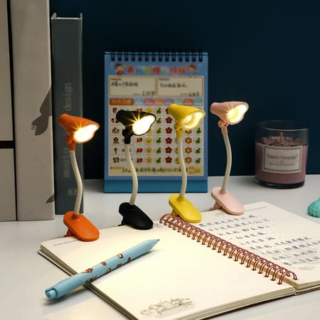 Mini Table Light LED Battery Operated Reading Desktop Book 5 1 2 Clip ...