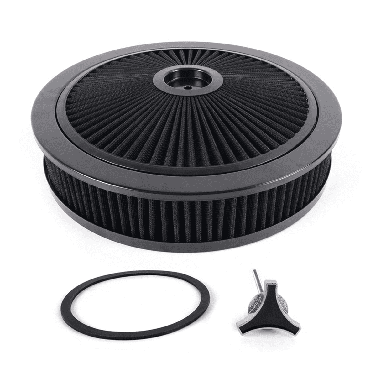 Universal Car 14x3 Air Filter Circle High Flow Air Cleaner Washable 5-1 ...