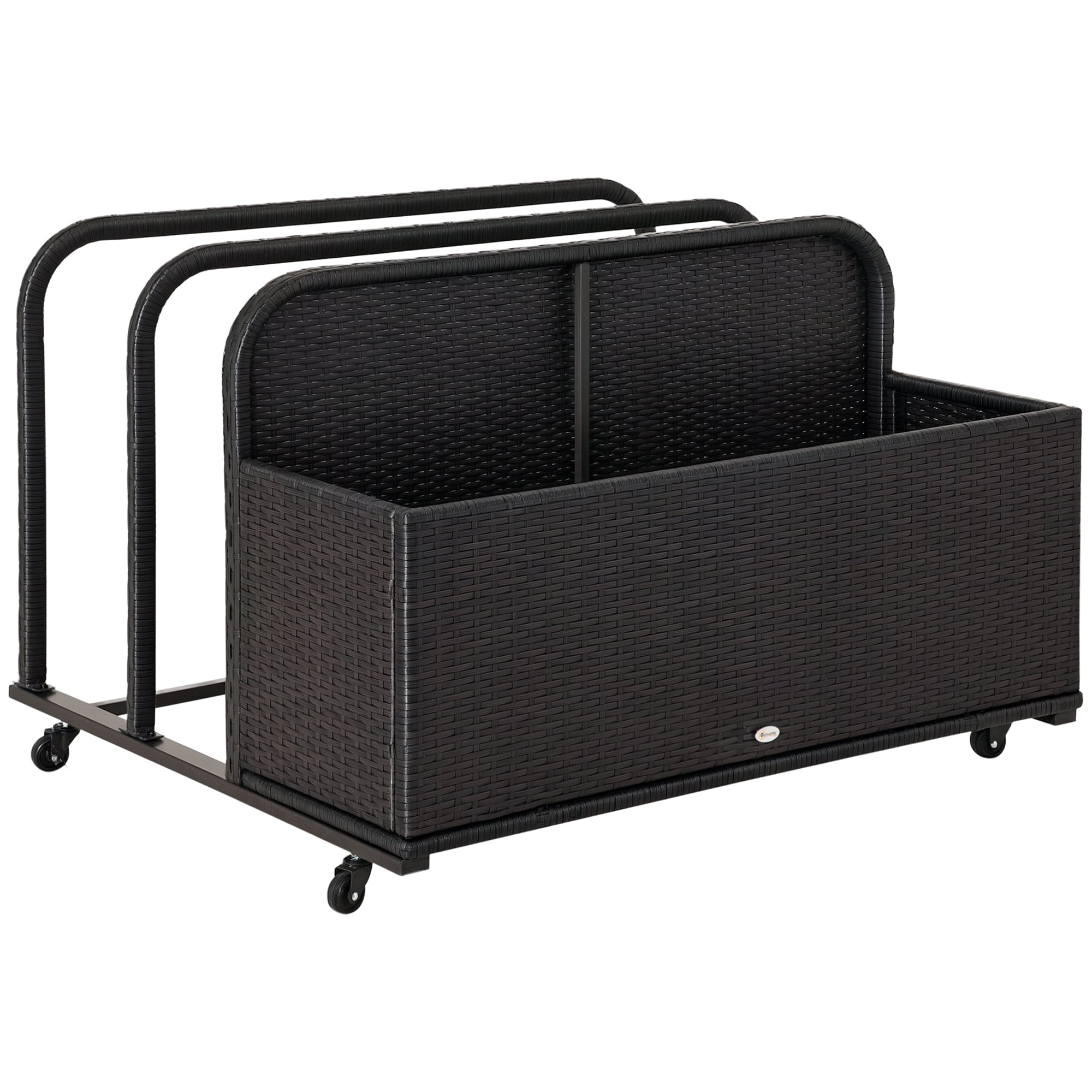 Click here for Outsunny Rolling Pool Storage Rattan Outdoor Stora... prices