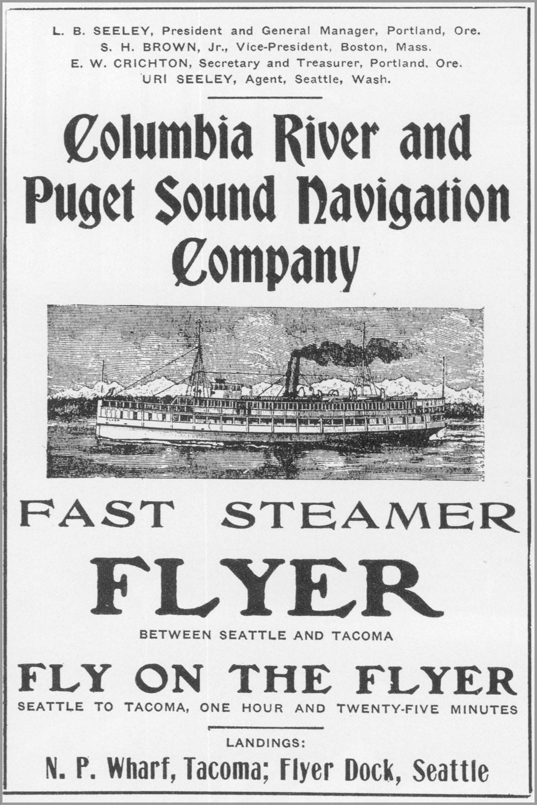 24"x36" Gallery Poster, steamboat Flyer steamship between 1891 and 1911 ...