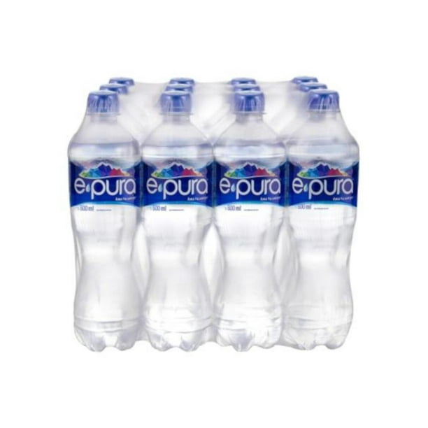 Pack de 12 Agua Epura 600 ml Epura purificada | Walmart en línea
