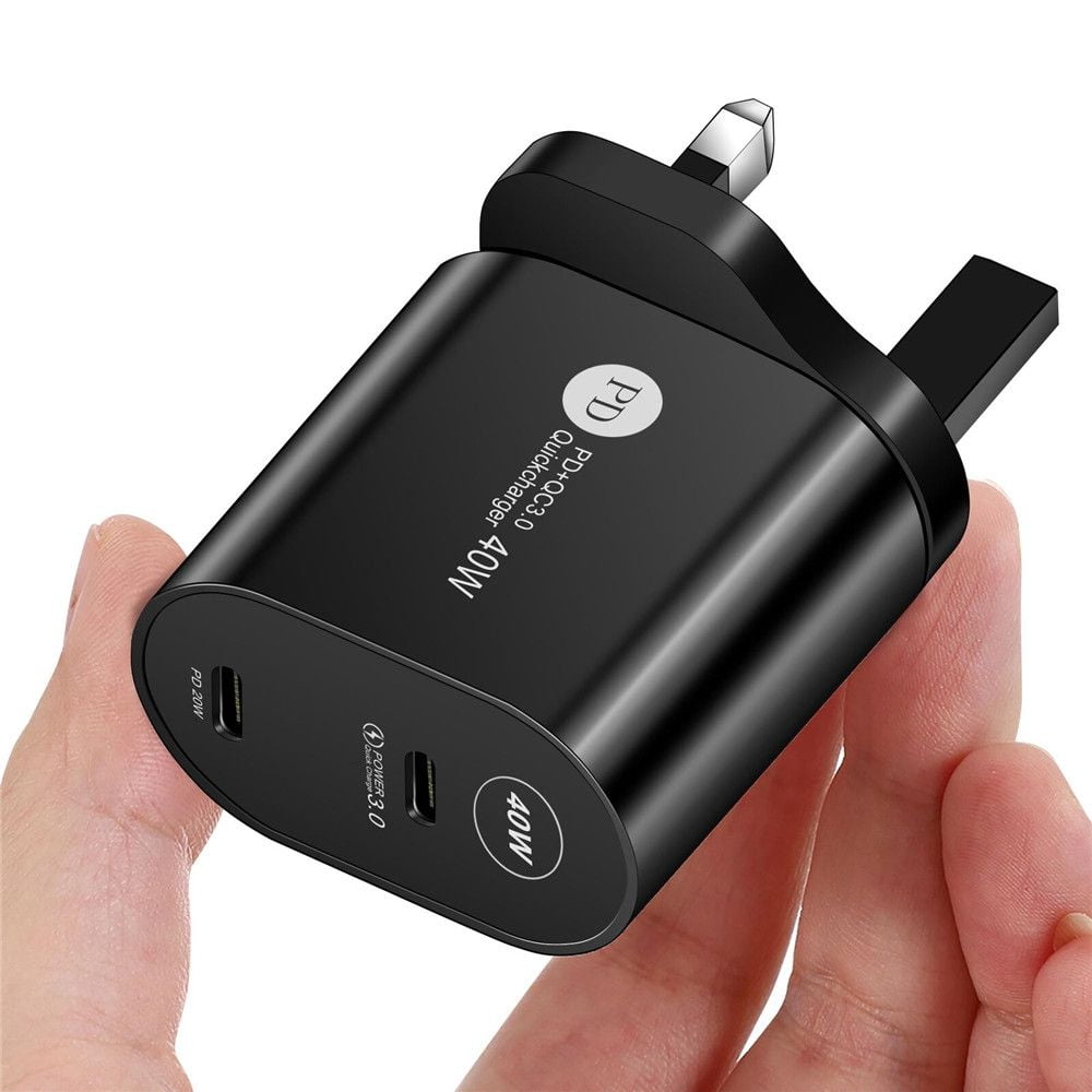 Travel Portable 40W 2 Ports USB Transformer Power Supply Fast Quick ...