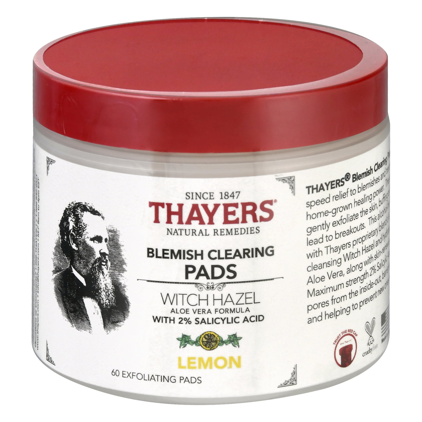Thayers - Pads Blemish Lemon - 1 Each-60 CT - Walmart.com