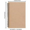 ZEONHAK 20 Pack A5 Spiral Sketchbook, 100gsm Cream Paper, 60 Sheets ...