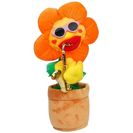 Dancing Sunflower Plush Toy, Funny Glowing Dancing Singing Recording ...