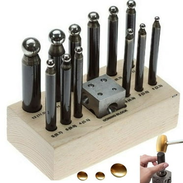 Jewelers Disc Cutter 7 Hole Punch Set Metal Circle Cutting Punching ...