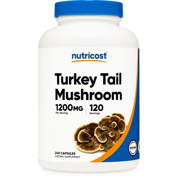 Nutricost Turkey Tail Mushroom Capsules 1200mg, 120 Servings (240 ...