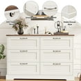 Free Shipping! Homfa 6 Drawer Double Dresser for Bedroom, Farmhouse ...