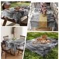Birch Tree Black White Forest Table Cloth 60x60in, Waterproof Square ...
