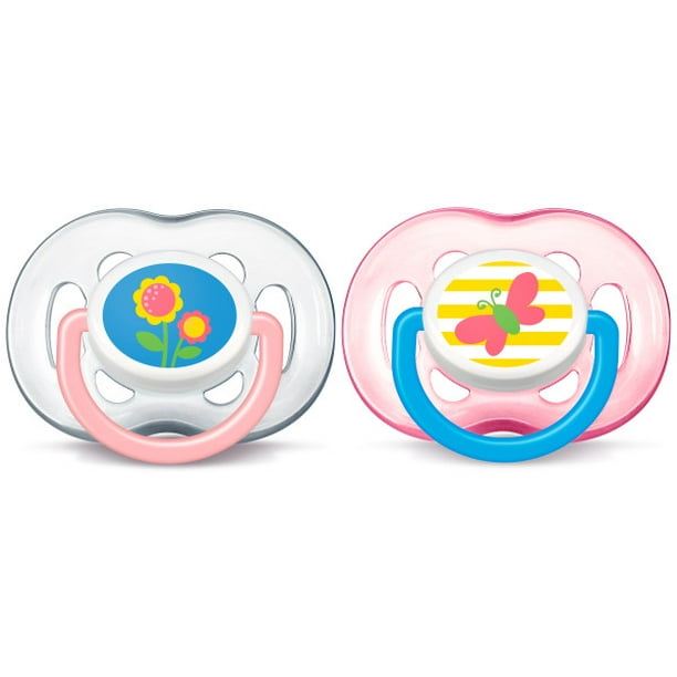 Philips AVENT Freeflow Pacifier 18m+, Pink, 2 pack, SCF186/28 - Walmart.com