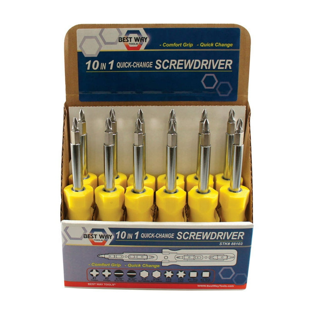 Best Way Tools 10-in-1 Screwdriver 8 in. - Walmart.com - Walmart.com