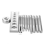 11x/Set Leather Punch Tool Die Punch Snap Kit Rivet Setter for w/ Base ...