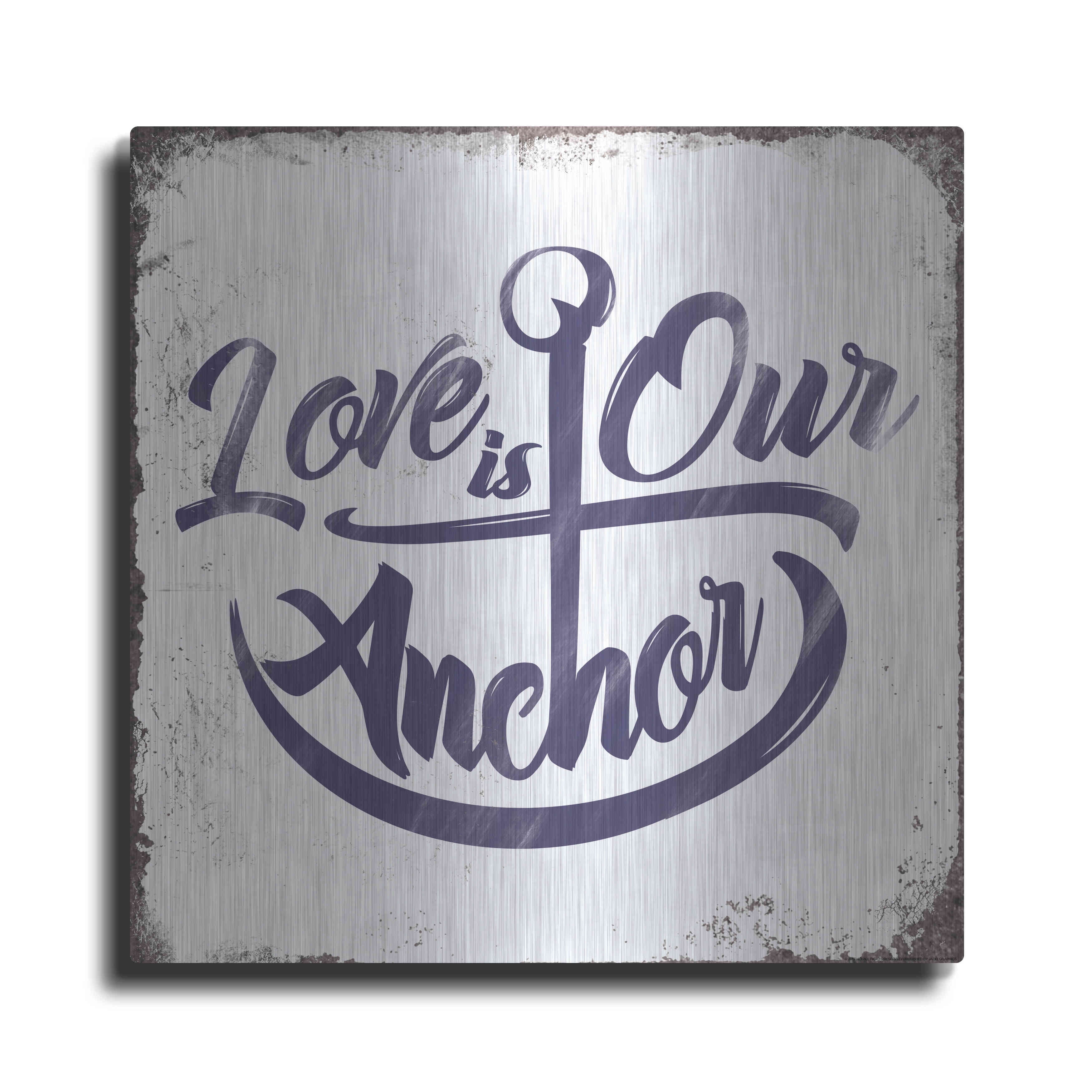 Luxe Metal Art 'Love Anchor' by JJ Brando, Metal Wall Art, 24"x24 ...