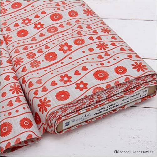 10 Yard Cut emium tton Quilting Fabric - Oran Pattern 2-44" h - 100% ...