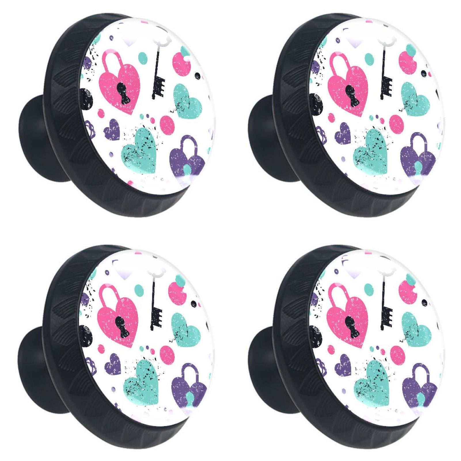 4 Pcs Love Lock and Key Knobs for Kitchen Cabinet Cupboard Dresser ...