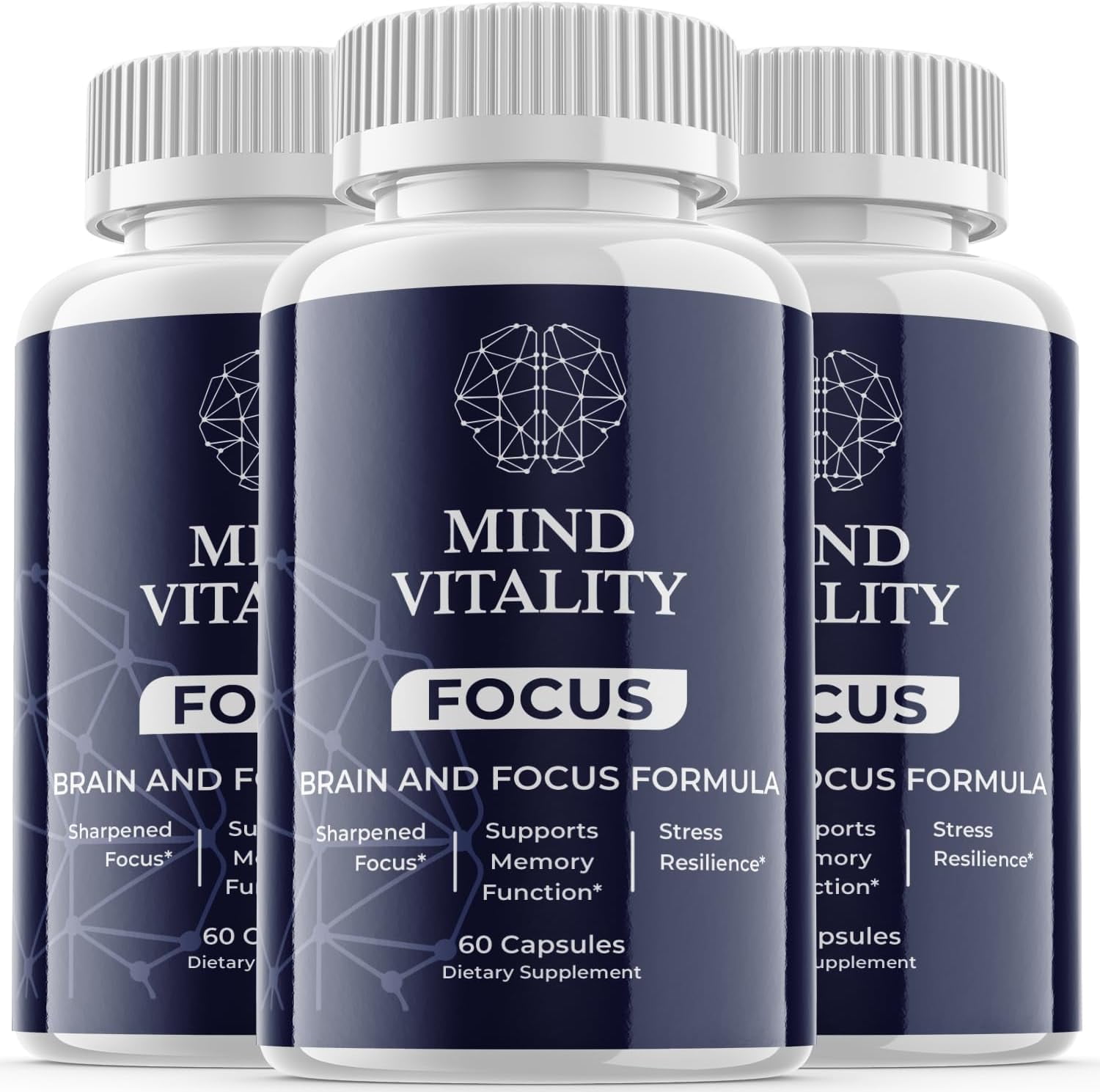 (3 Pack) Mind Vitality Focus - Dietary Supplement for Focus, Memory ...
