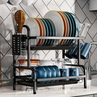 Home Basics 3-piece Decorative Wire Steel Dish Rack, Bronze - Walmart.com