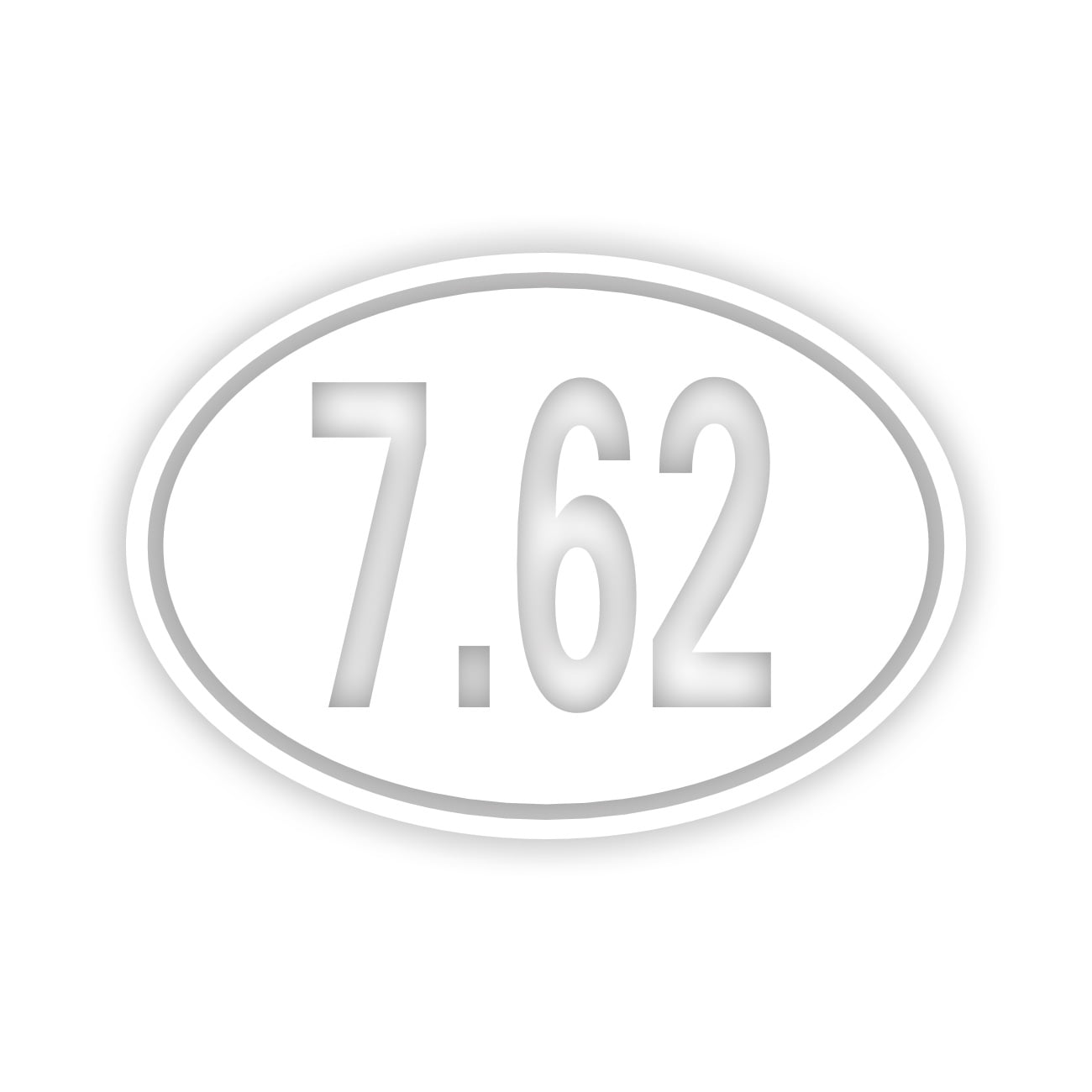 Oval 7.62 Sticker Decal Die Cut - Self Adhesive Vinyl - Weatherproof ...