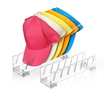 livhil Hat Rack for Baseball Caps Wall Mounted Organizer Holds Up to 18 ...