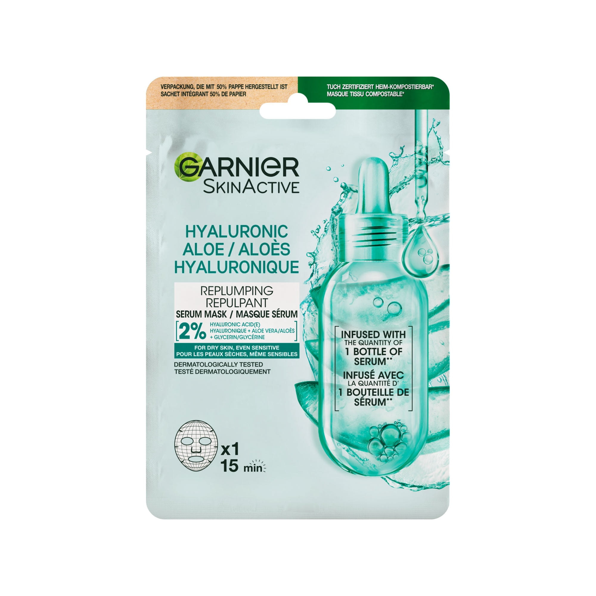 Click here for Garnier Hyaluronic Aloe Replumping Serum Mask  Dry... prices