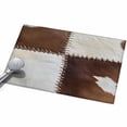 Cowhide Leather Collage Art Rectangle Rug 2'x3' Abstract Animal Print ...