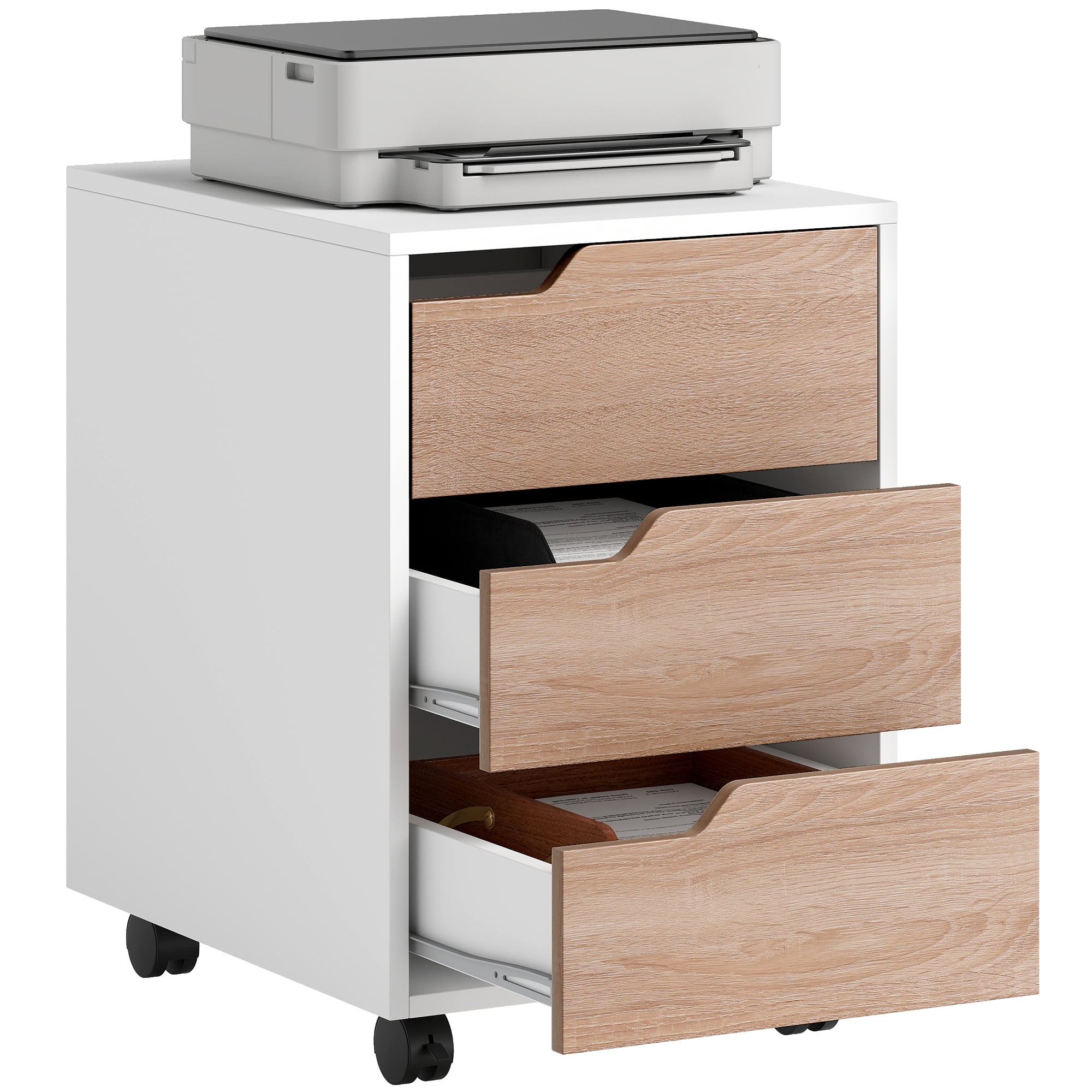 Click here for Homcom 3-Drawer Filing Cabinet With Wheels  Mobile... prices