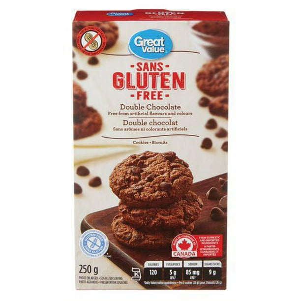 Great Value Gluten Free Double Chocolate Cookies, 250 g - Walmart.ca