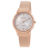 Citizen Eco-Drive Gold-Tone Ladies Watch, EM0682-74A with Silver Dial ...