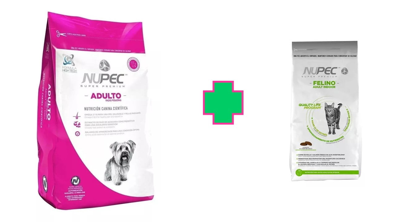 Paquete de croquetas para gato Nupec adulto raza pequeña 8 kg + 1 nupec ...