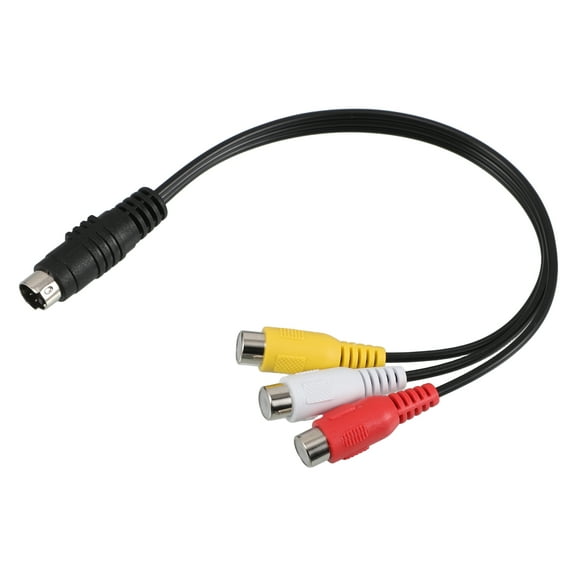 7 Pin S-Video to 3 RCA Male AV TV Adapter Cable with Connection ...
