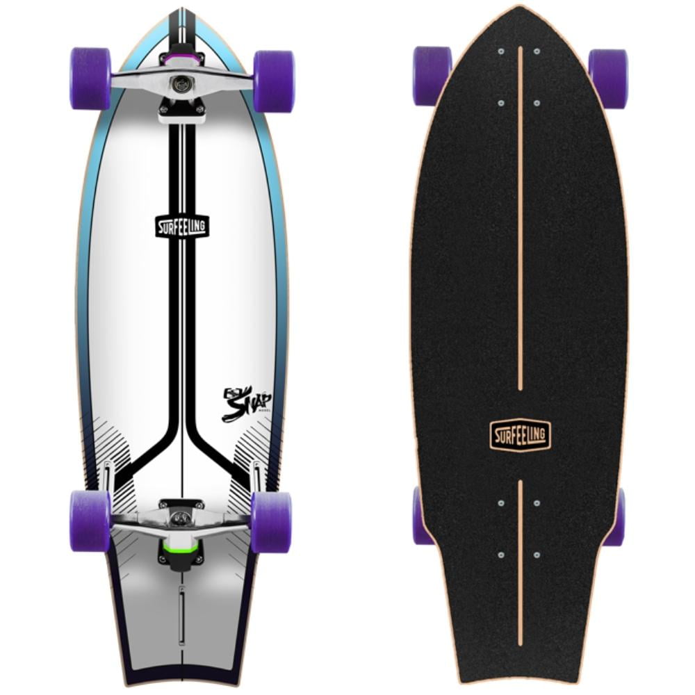Surfeeling USA Snap Surf Style Carving Skateboard with 70mm Dia. Wheels ...