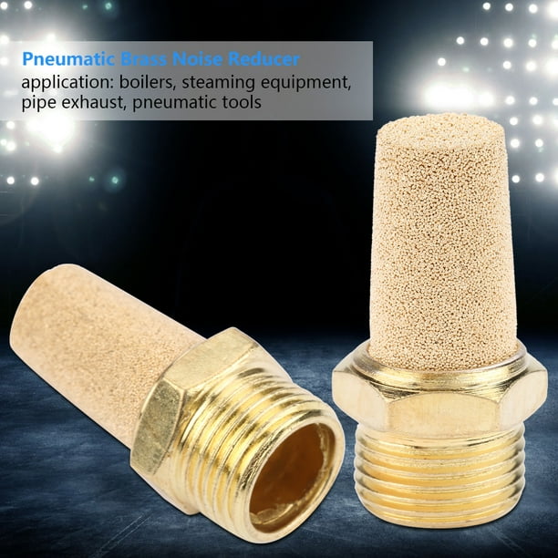 Pneumatic Noise Reducer Connector, Male Thread Brass Air Pneumatic ...