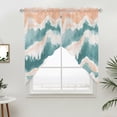 Abstract Wave Effect Swag Valances for Windows 45 inches Long ...