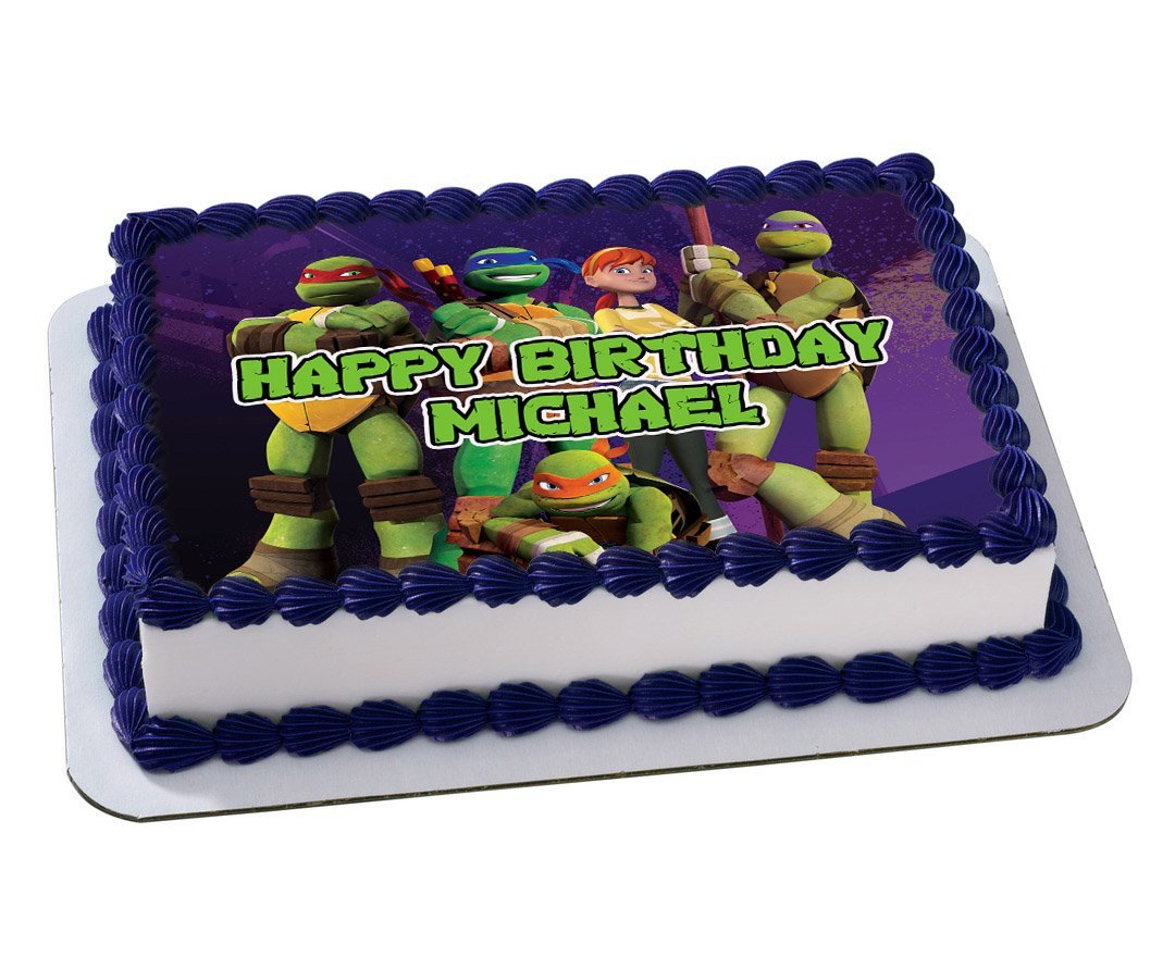 Ninja Turtle Birthday Cake Walmart Happy Birthday Card