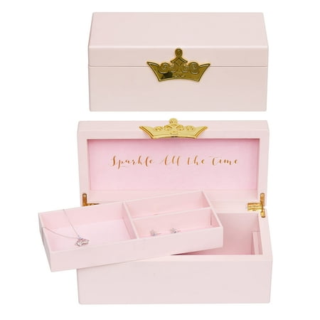 Disney Princess Gold Icon Pink Lacquer Wood Jewelry Box Jewelry ...