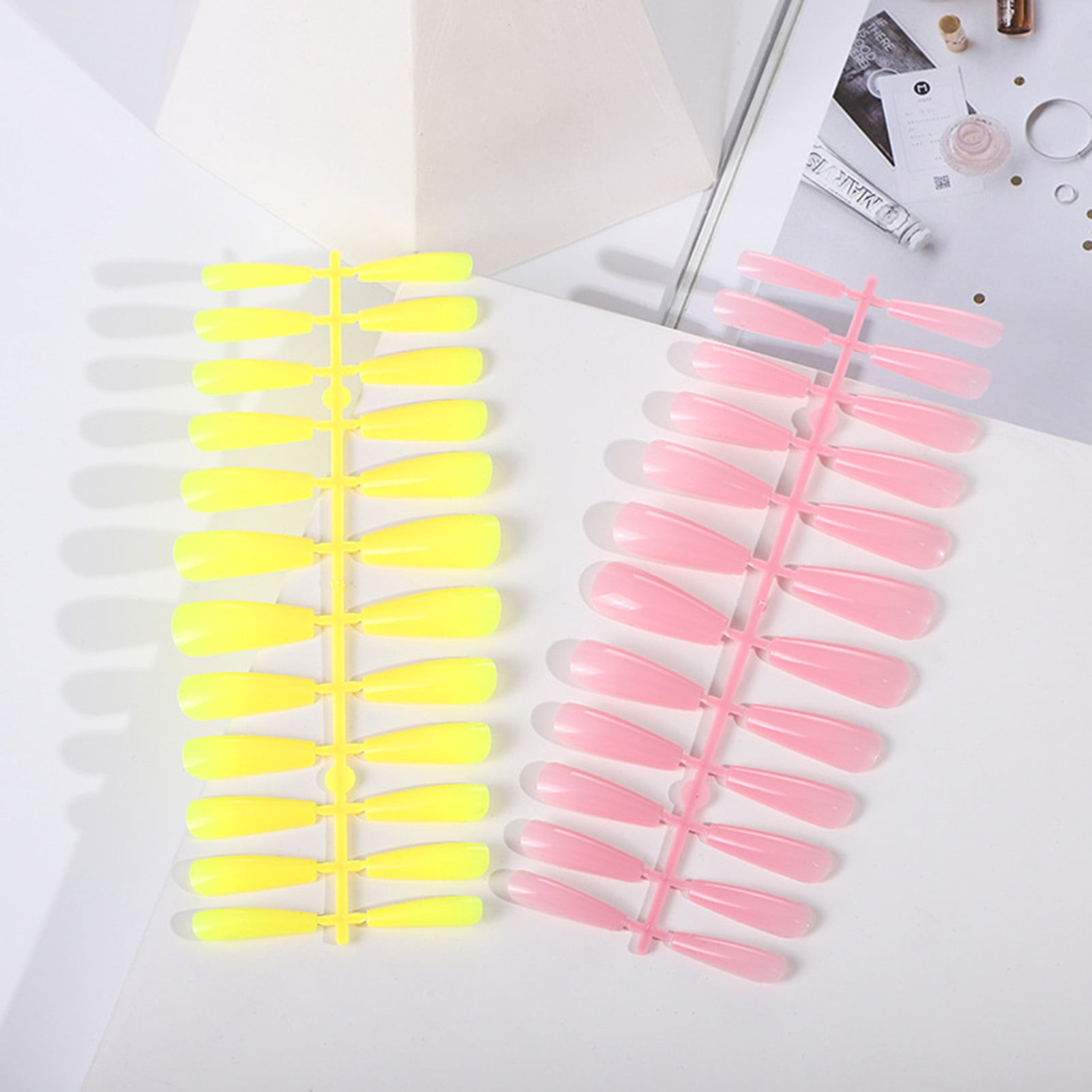 dianhelloya10 Sets Fake Nails Full Coverage Harmless Vivid Color Mixed ...