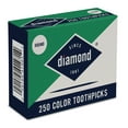 Diamond Colorful Square & Round Tip Party Toothpicks, 250 Count ...