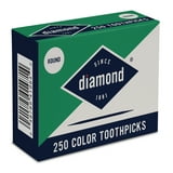 Diamond Colorful Square & Round Tip Party Toothpicks, 250 Count ...