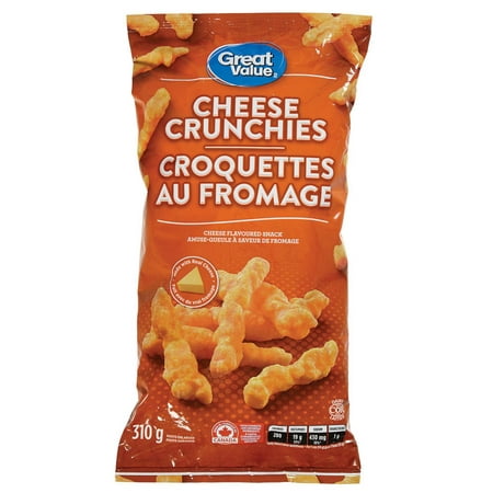 Great Value Cheese Crunchies, 310 g - Walmart.ca