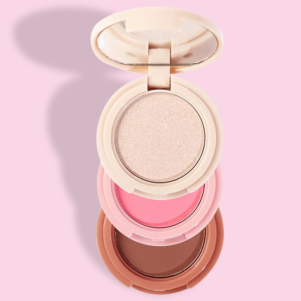 Paleta de contorno de resaltado de rubor 3 en 1 Fashion Makeup Plate ...