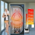 "KUUFER Large 77""H Full Body Indoor Sauna, Gothic Roof, Far Infrared ...