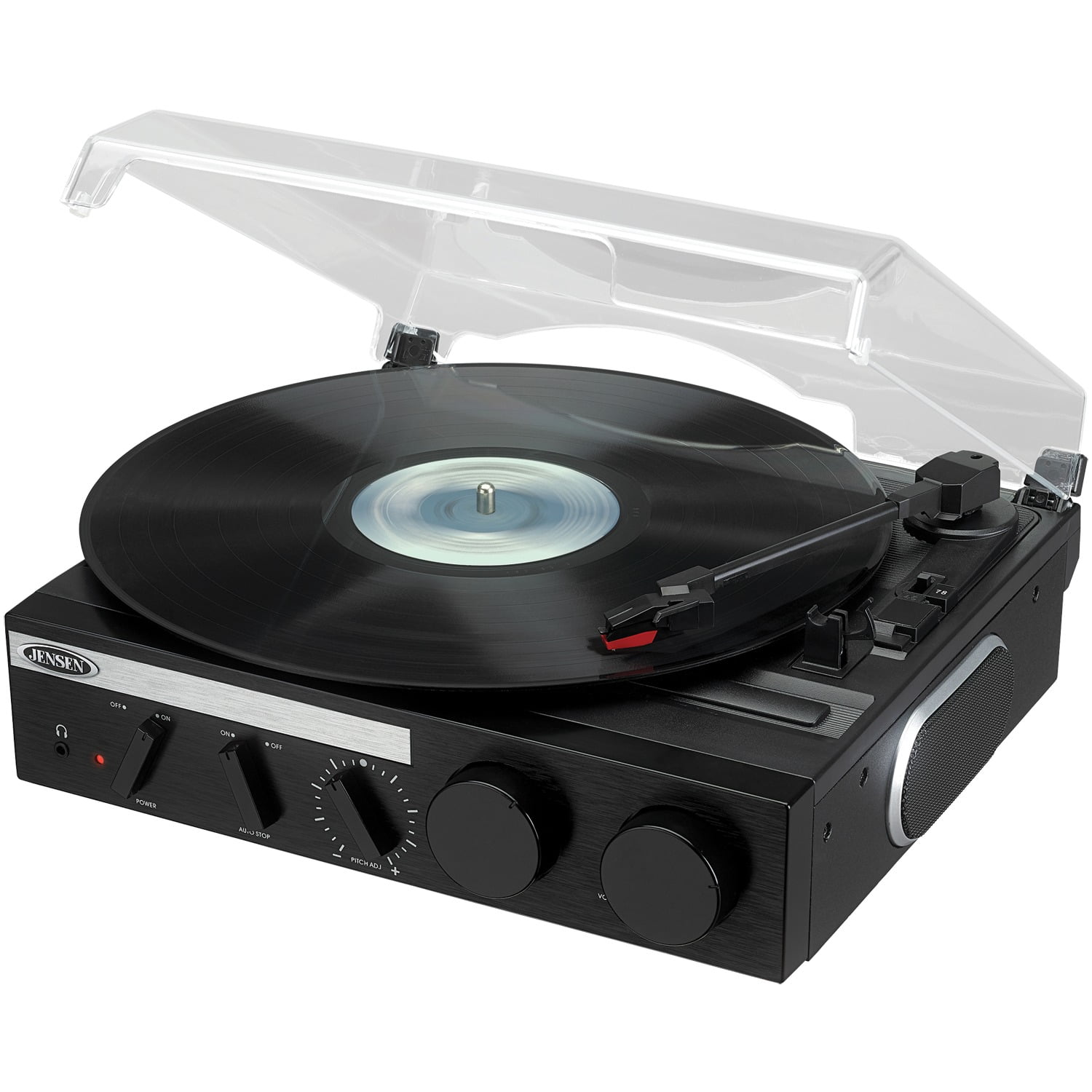 Jensen JTA-230R 3-Speed Stereo Turntable With Built-in Speakers And ...